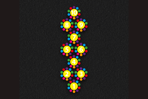 Flower Hopscotch (3.6m X 1.1m) | Playground Equipment