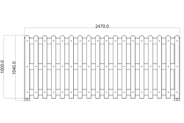 Multi-Coloured Playtec Fencing (1.0m) | Playground Equipment