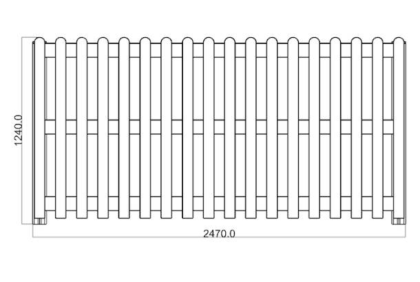 Multi-Coloured Playtec Fencing (1.2m) | Playground Equipment
